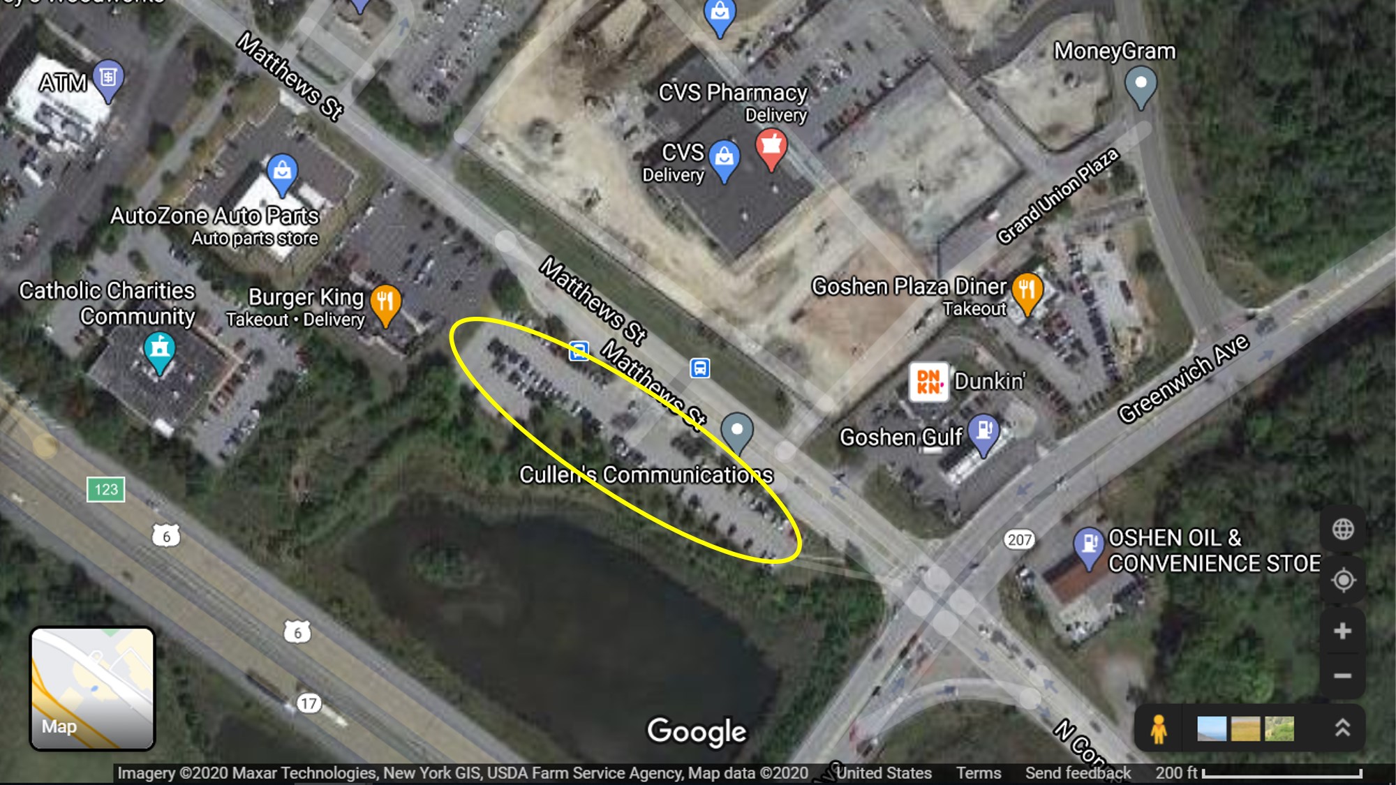 Matthews Street (Route 17 Exit 124) Park & Ride